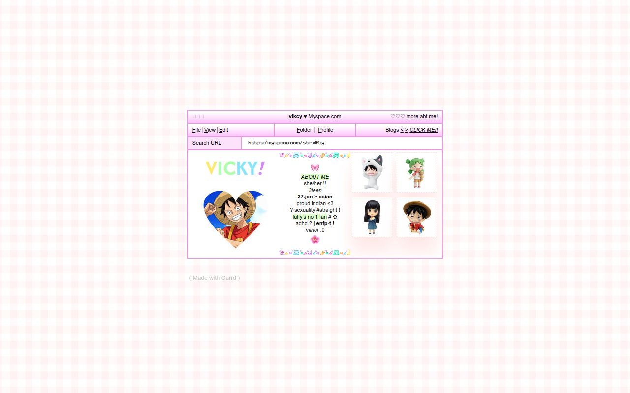 Vicky's Myspace